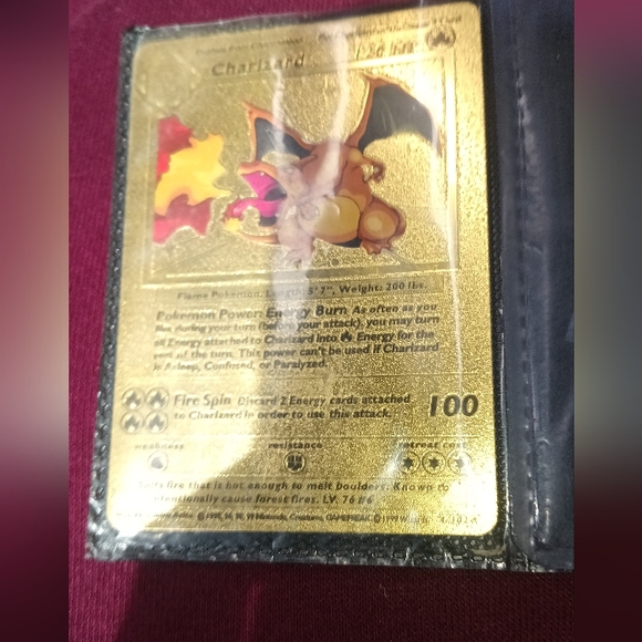 Pokemon | Toys | Charizard 42 Gold Foil Pokemon Custom Fan Art Card ...
